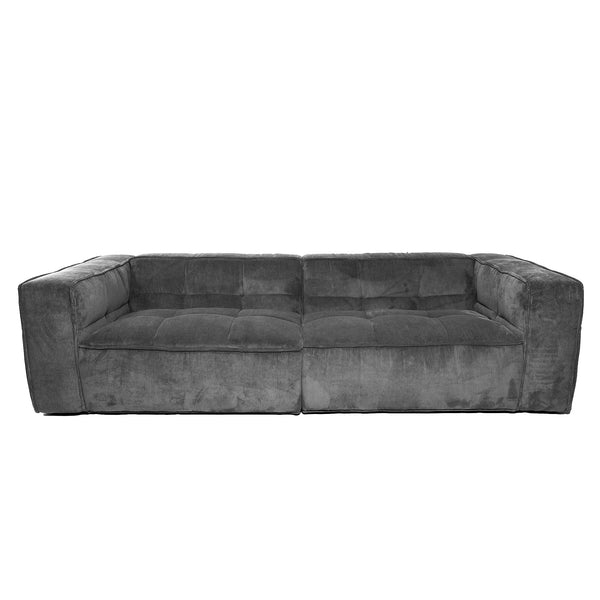 Cubic Studio Sofa Charcoal Grey Corduroy 3 Seater – S.ALTERNATIVE FURNITURE