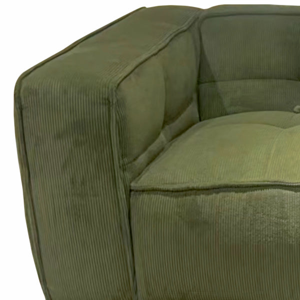 Cubic Studio Sofa Army Green Corduroy 3 Seater – S.ALTERNATIVE FURNITURE